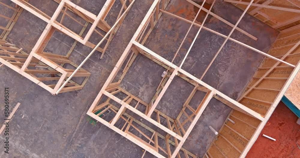 Stick house timber beams and truss frames give it unique framework ...