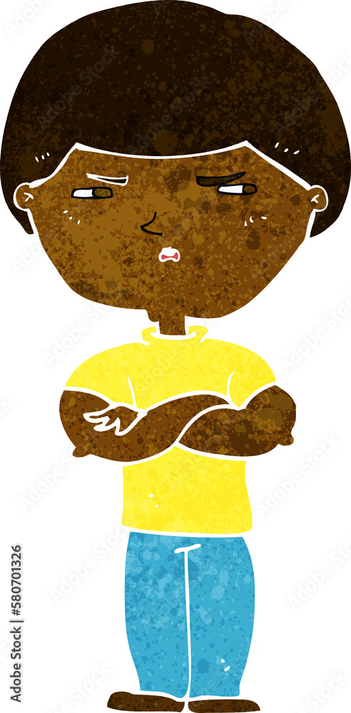 cartoon grumpy man Stock Illustration | Adobe Stock