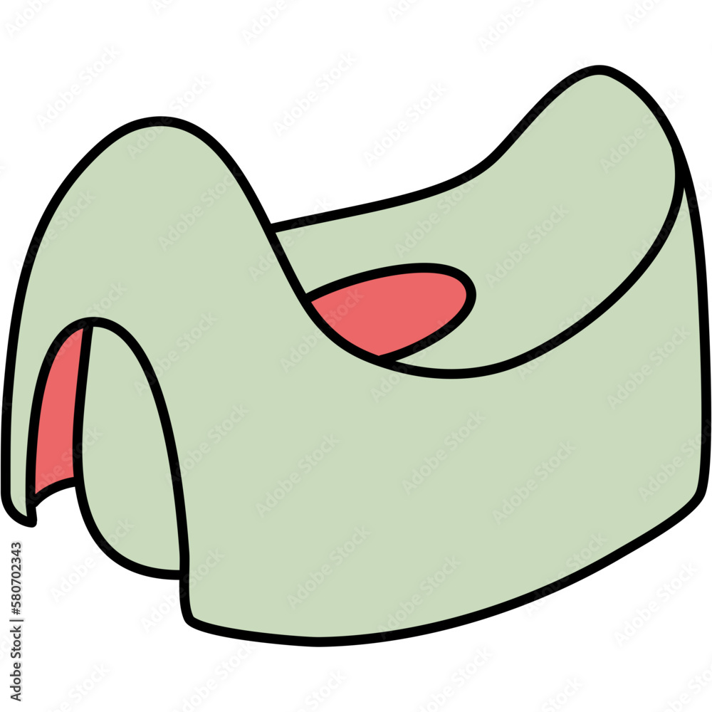 Potty chair for little children. Vector cartoon illustration. Stock ...