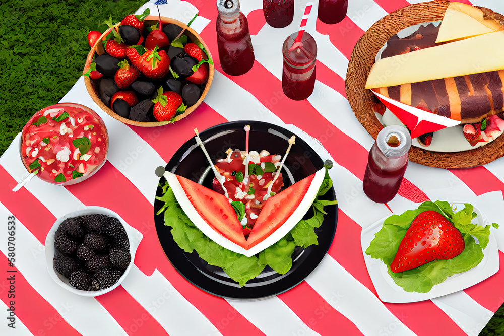 Excellent Juneteenth day picnic background with Black Liberation ...