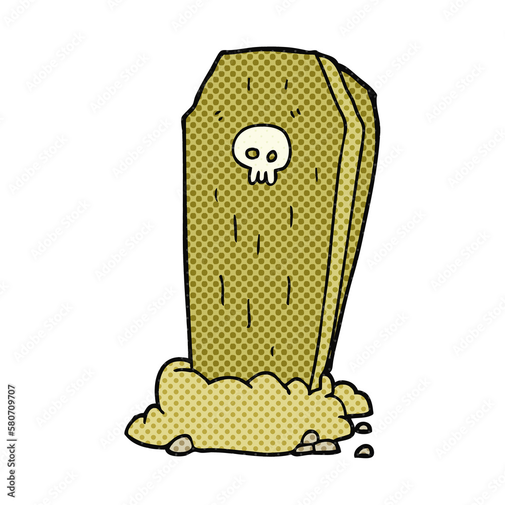 cartoon spooky coffin Stock Illustration | Adobe Stock