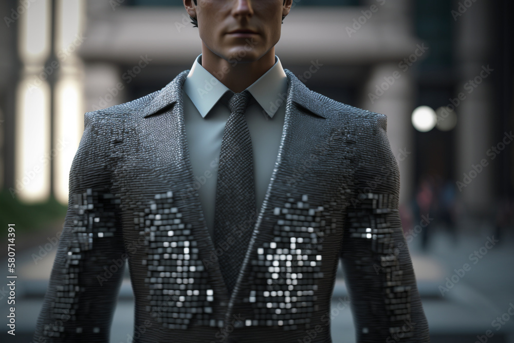 lawyer with pixelated face while wearing his clothes, Generative AI ...
