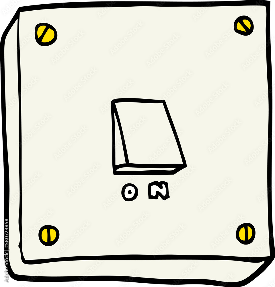 cartoon light switch Stock Illustration | Adobe Stock