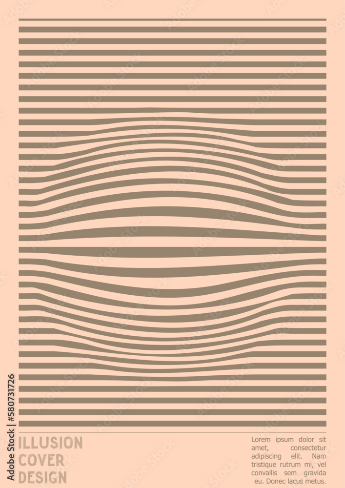Geometrical Poster Design with Optical Illusion Effect. Modern ...