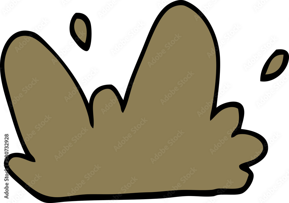 cartoon doodle mud splat Stock Illustration | Adobe Stock