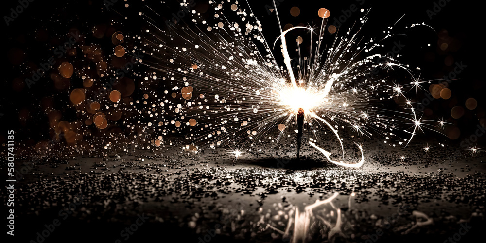 The night sky was illuminated with a vibrant fire, its sparklight ...