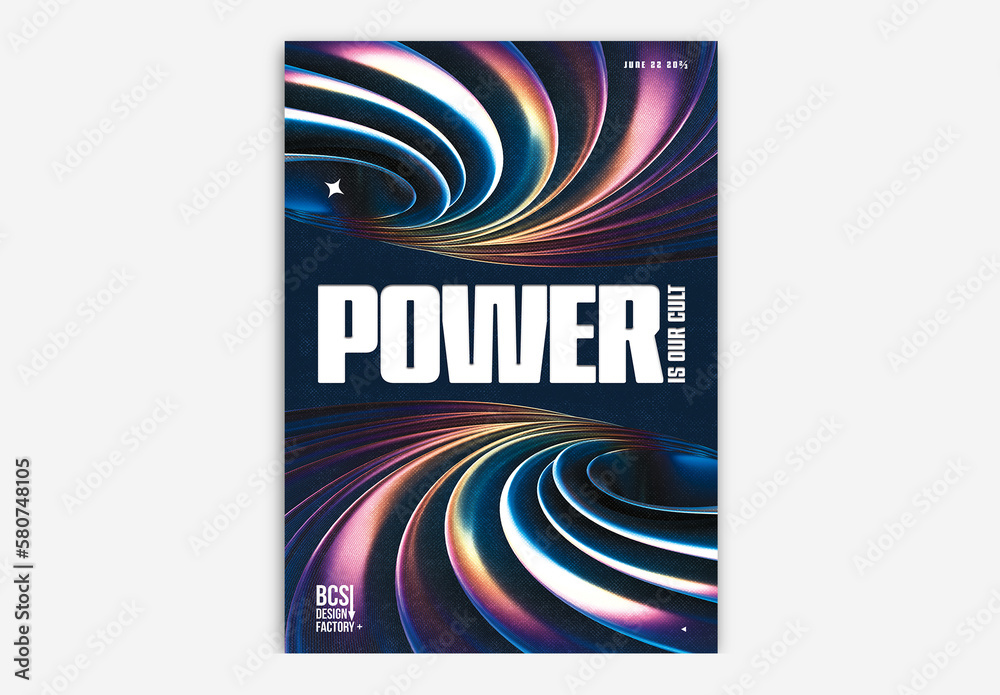 Futuristic Tech and Sci-fi Poster Layout Stock Template | Adobe Stock