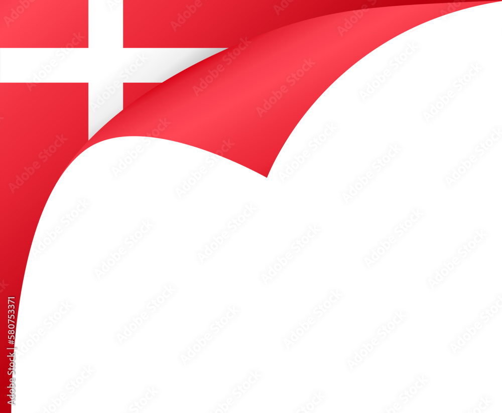 Denmark flag wave isolated on png or transparent background Stock ...