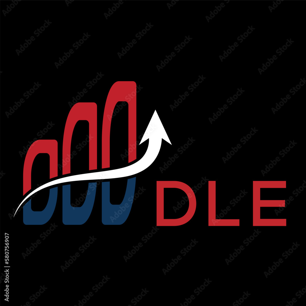 Vetor de DLE letter logo.DLE Red and Blue Shield Emblem Logo Template ...
