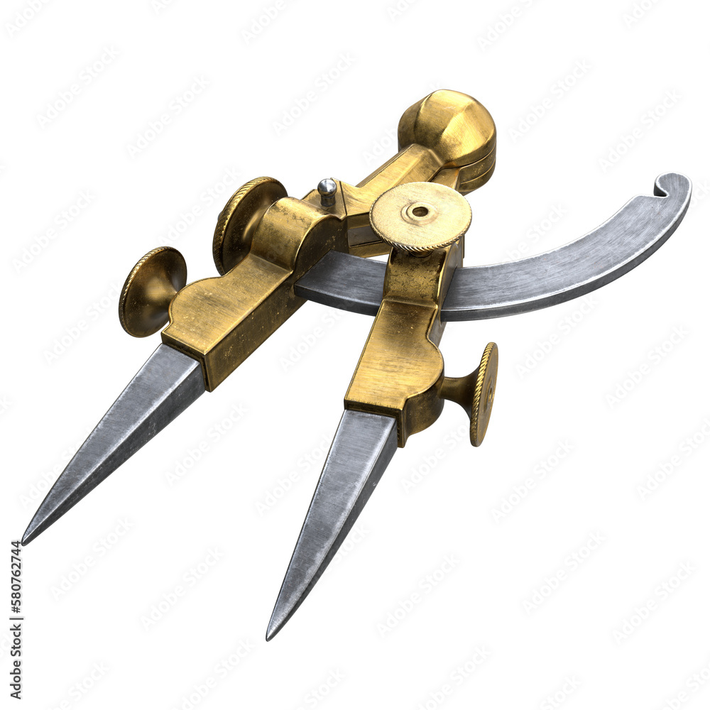 Vintage brass drafting compass dividers, PNG file with transparency ...