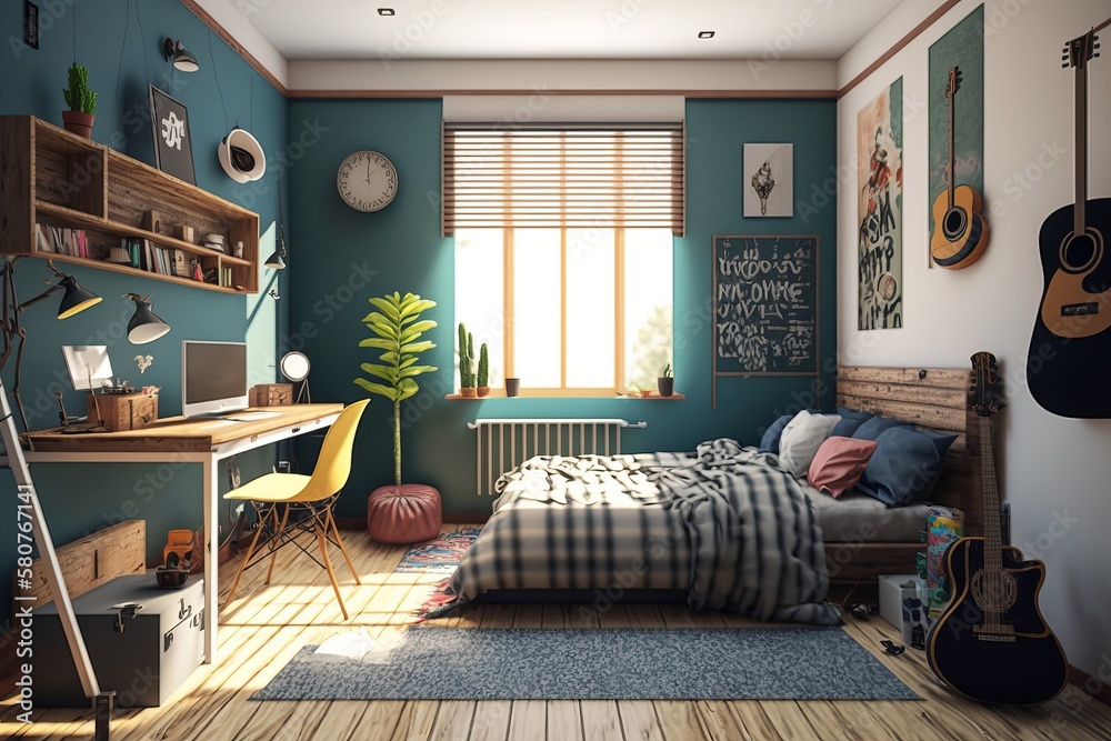 Maximizing Space: A Teenage Room that Combines a Computer, Bed, and ...