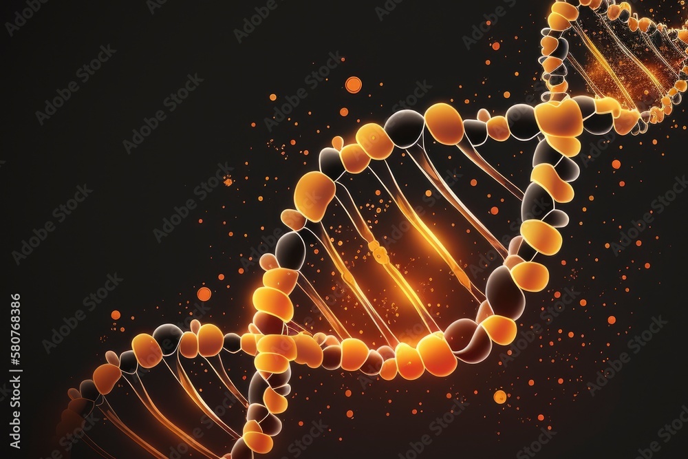 Dna. Human DNA structure. Human cell biology DNA strands molecular ...