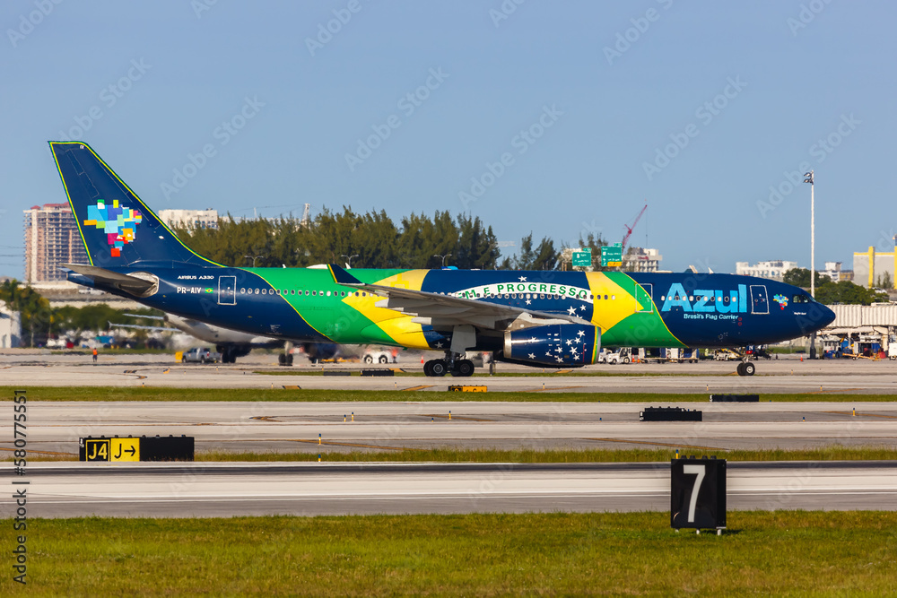 Azul Airbus A330-200 airplane at Fort Lauderdale airport in the United ...