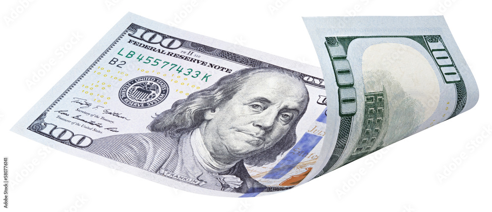 One hundred dollar bill isolated on transparent background Stock Photo ...