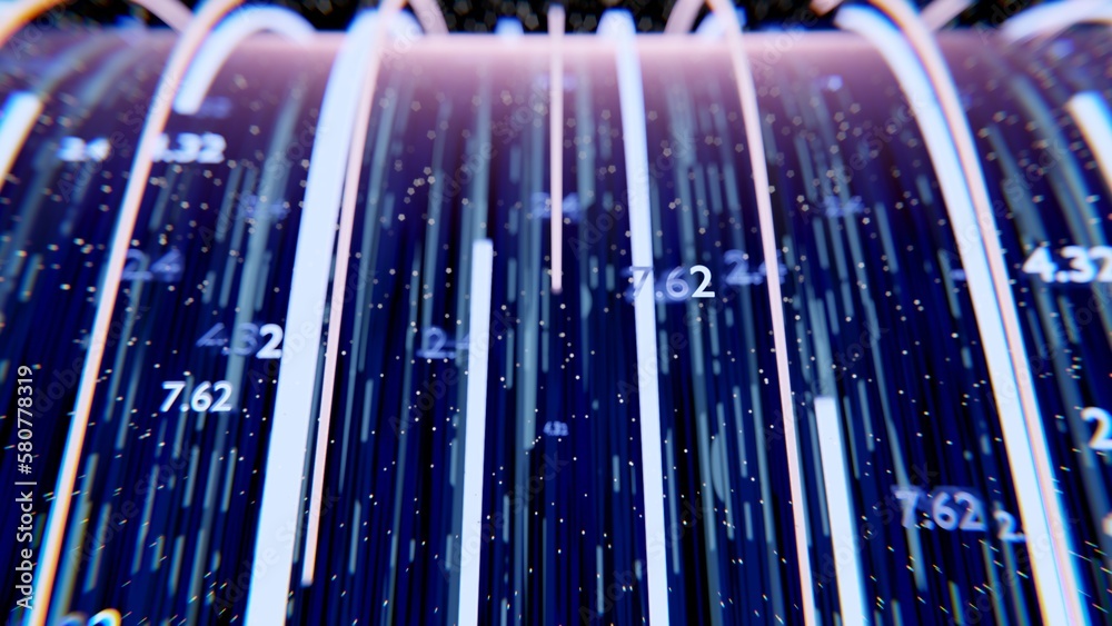 Big Data Digital Business Hitech Background/ 4k animation of an ...