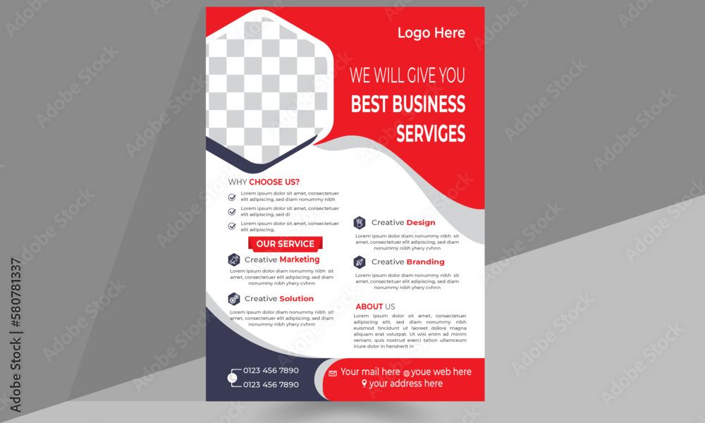 Company presentation card. Vector business card template. Visiting ...