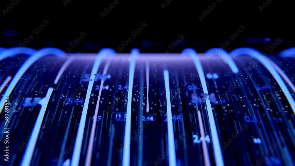 Big Data Digital Business Hitech Background/ 4k animation of an ...