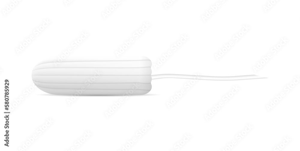 Tampon. Menstruation. Product for feminine hygiene. Designed for the ...