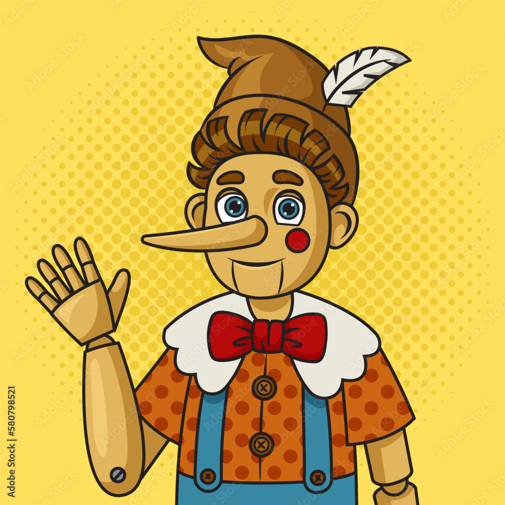Pinocchio fictional character of children novel fairy tale pinup pop ...