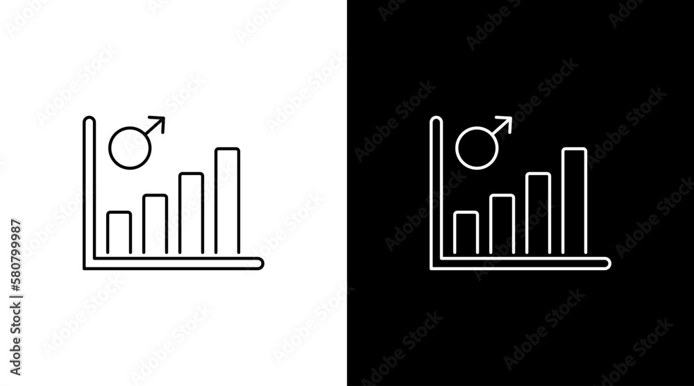 Male gender population increase statistic infographic data analysis ...