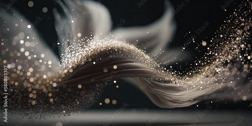 Magical fantasy abstract swirling fairy dust. Sparkling glowing surreal ...