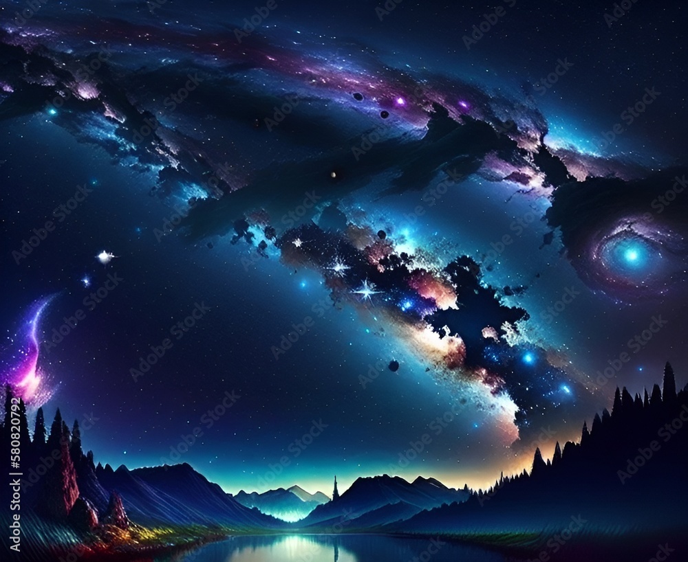 Dreamy Galaxy Backgrounds, universe space abstract background Stock ...
