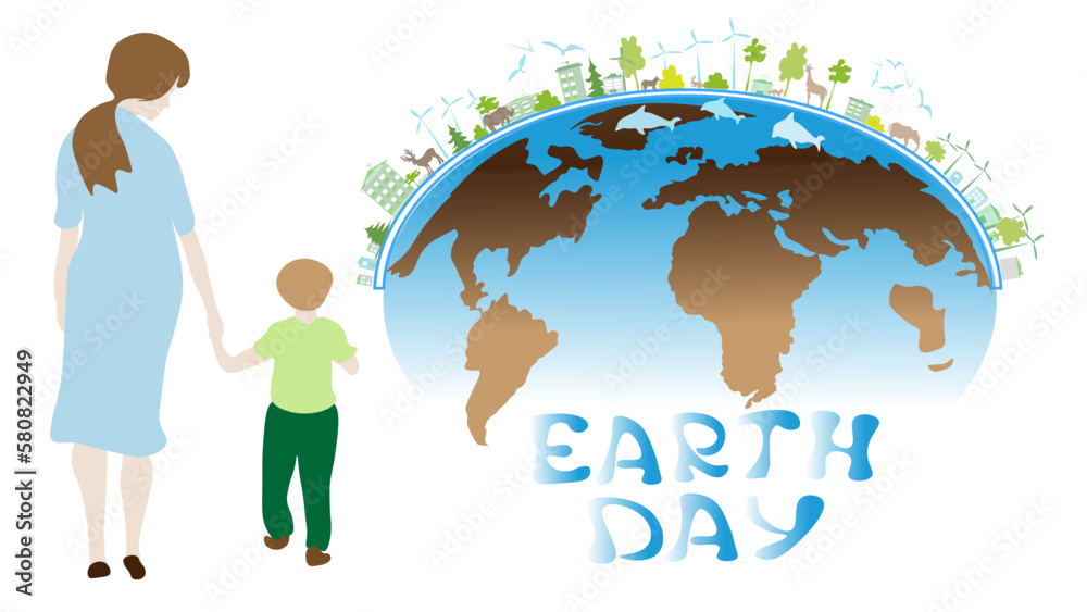 Earth Day. Clean green esg environment, ecology concept vector ...