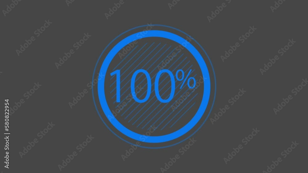 Circle percentage diagram. Loading transfer download animation process ...