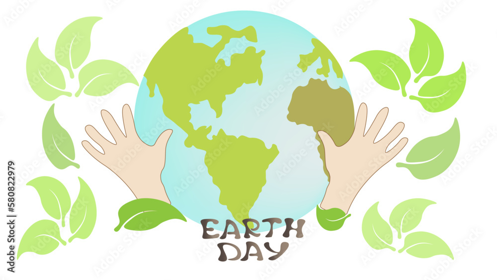 Earth Day. Clean green esg environment, ecology concept vector ...