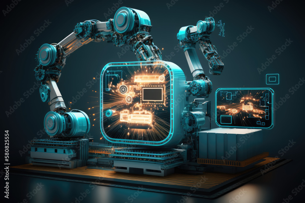 Poster concept computer controlled robotic gripper arms – Wall Art ...