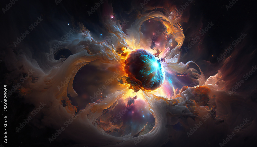 Pulsar in outer space - Space wallpaper - Generative AI Stock ...