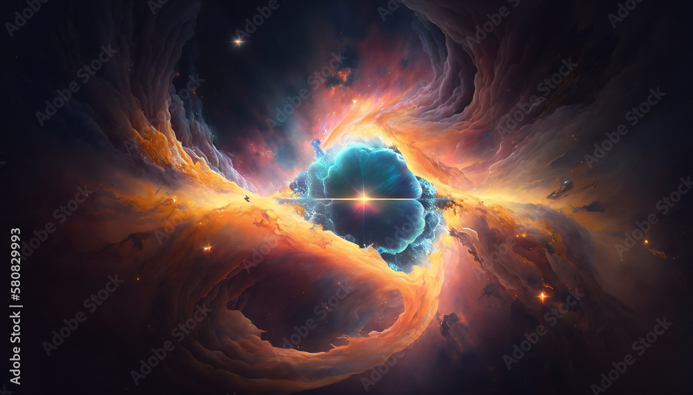 Pulsar in outer space - Space wallpaper - Generative AI Stock ...