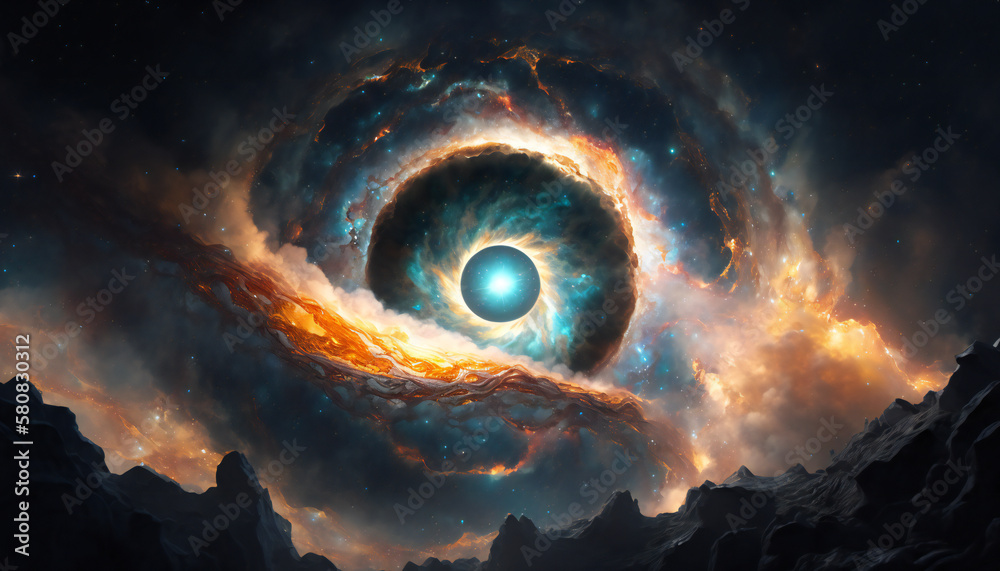 Pulsar in outer space - Space wallpaper - Generative AI Stock ...