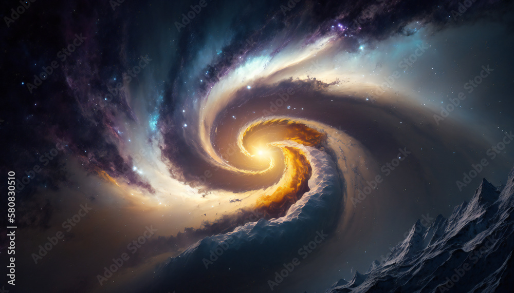 Pulsar in outer space - Space wallpaper - Generative AI Stock ...
