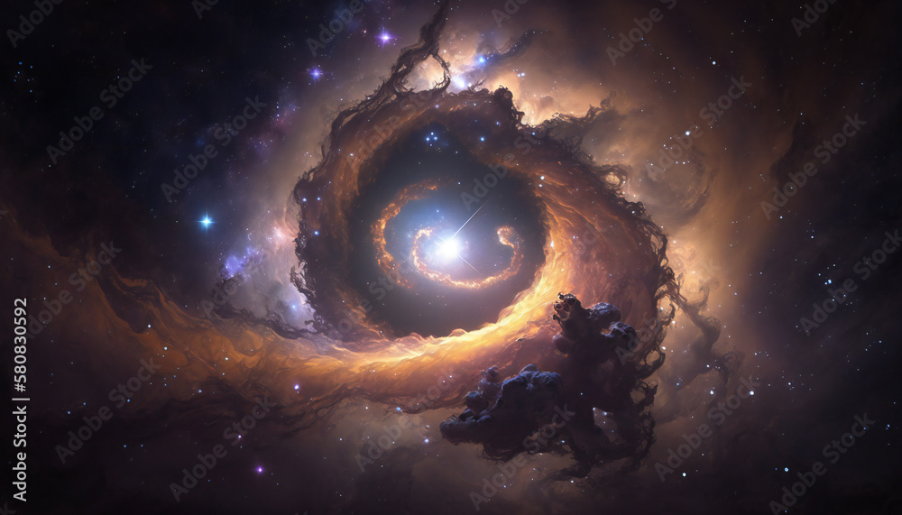 Pulsar in outer space - Space wallpaper - Generative AI Stock ...