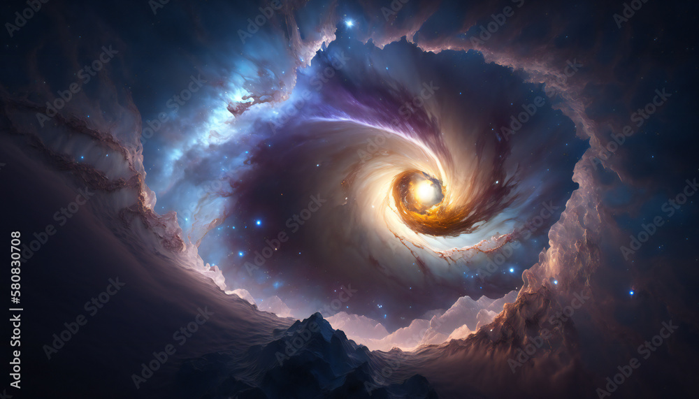 Pulsar in outer space - Space wallpaper - Generative AI ilustración de ...