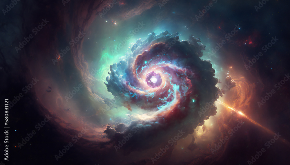 Pulsar in outer space - Space wallpaper - Generative AI Stock ...