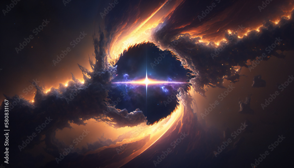 Pulsar in outer space - Space wallpaper - Generative AI Stock ...