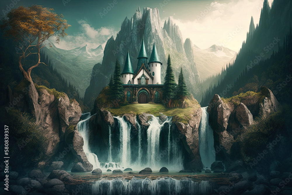 Fantasy Mountain Castles