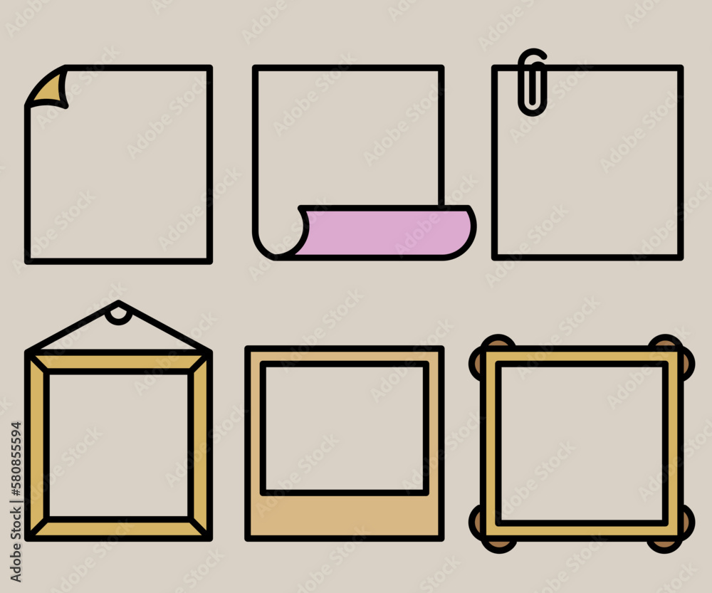 Paper frame design for invitation purposes, brochure with simple design ...