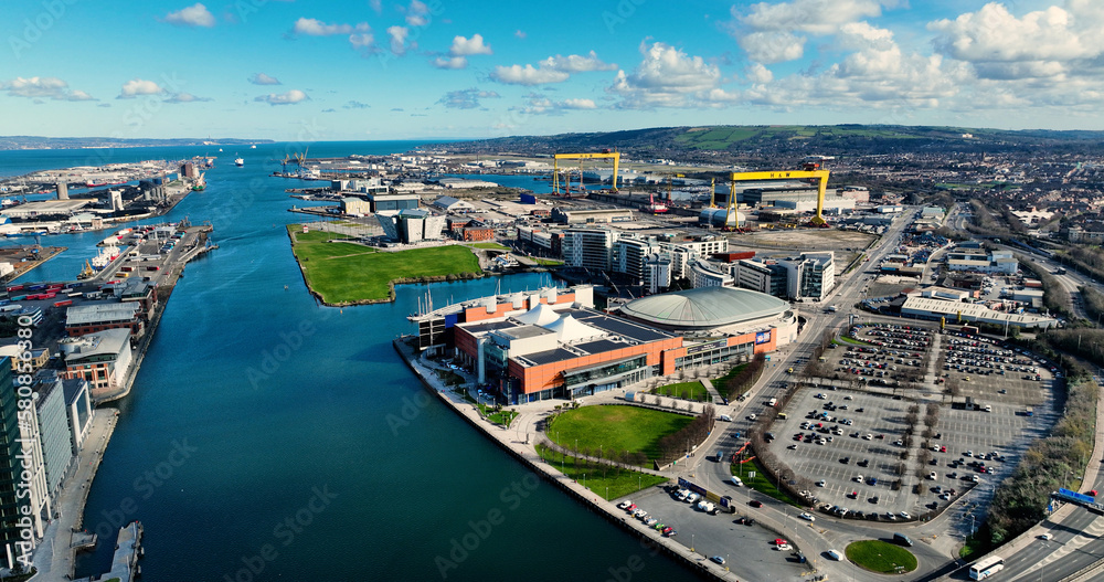 Aerial photo of The SSE Odyssey Arena Complex Titanic Quarter in ...