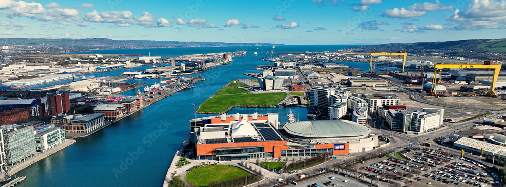 Aerial photo of The SSE Odyssey Arena Complex Titanic Quarter in ...