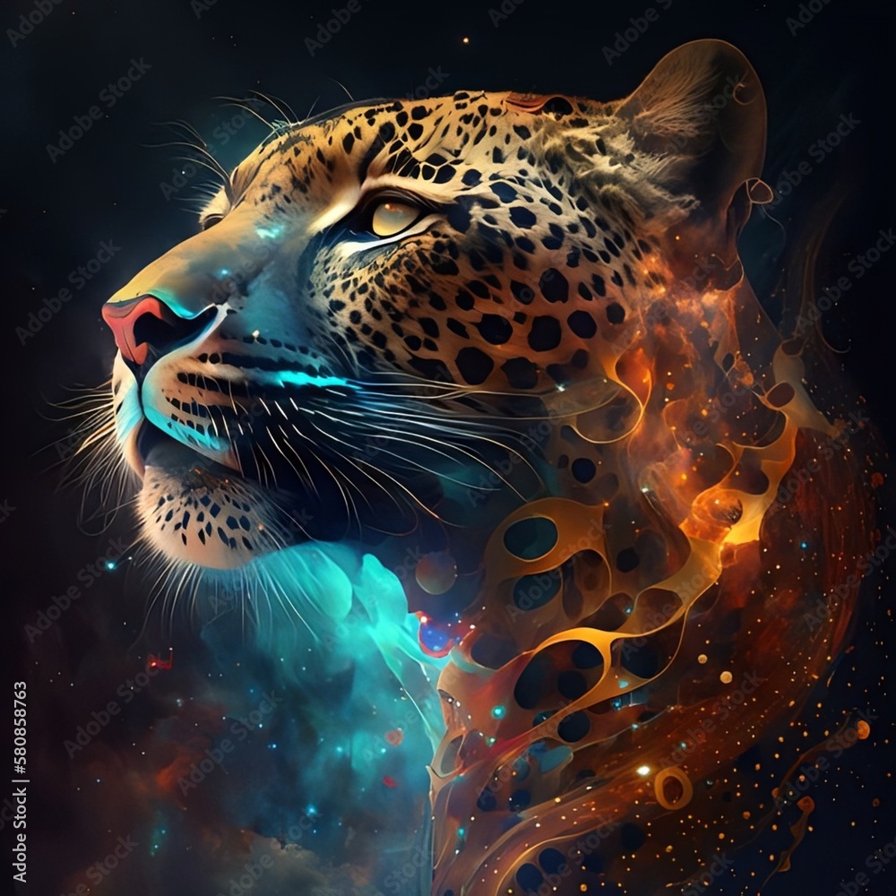 Magic Leopard Stock Illustration | Adobe Stock