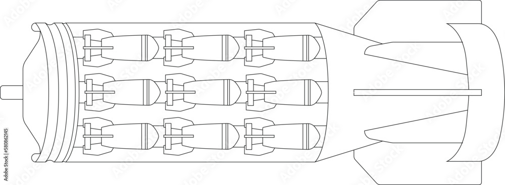 cluster munition, cluster bomb, submunition bomb a form of air dropped ...