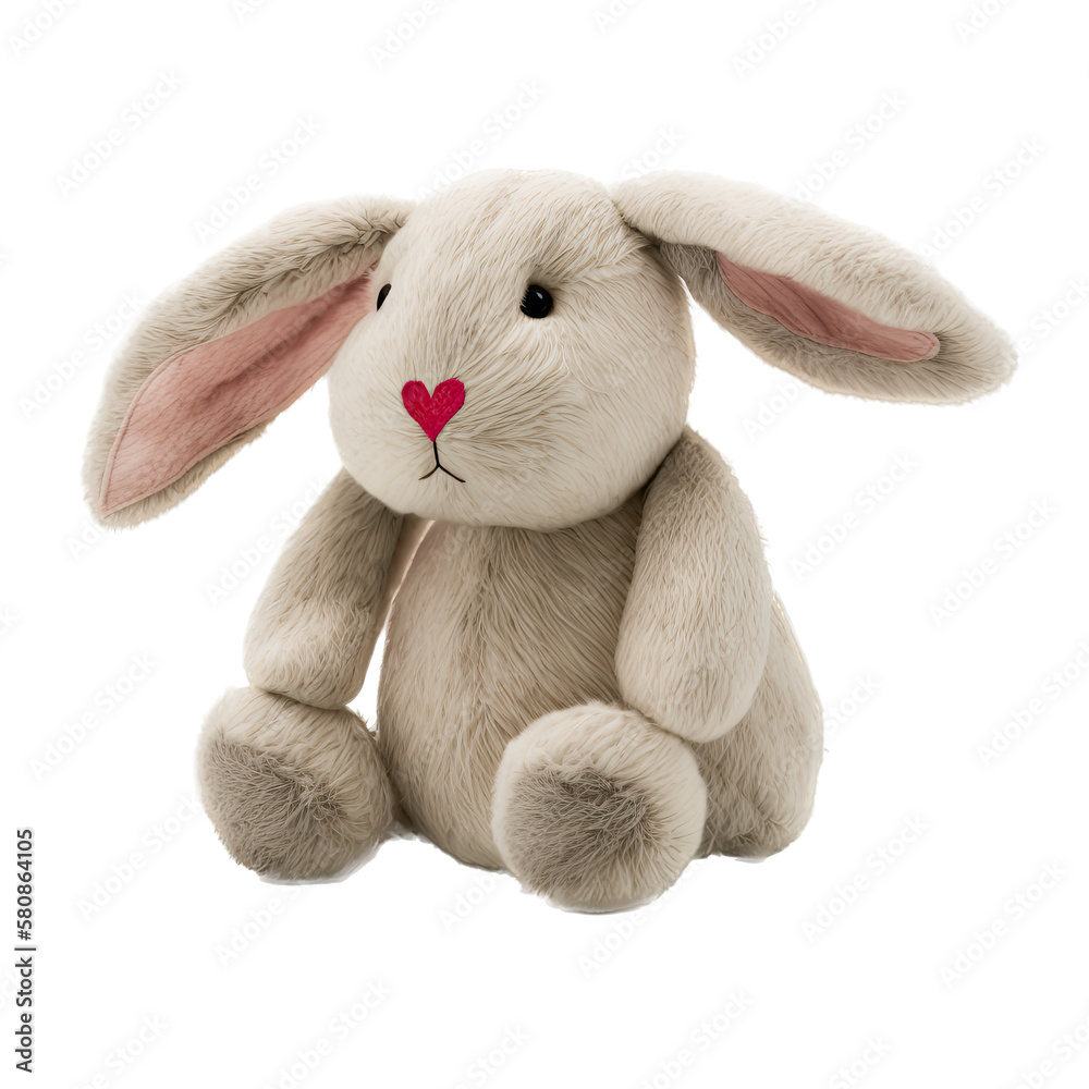 a spring-themed illustration featuring adorable isolated bunny rabbit ...