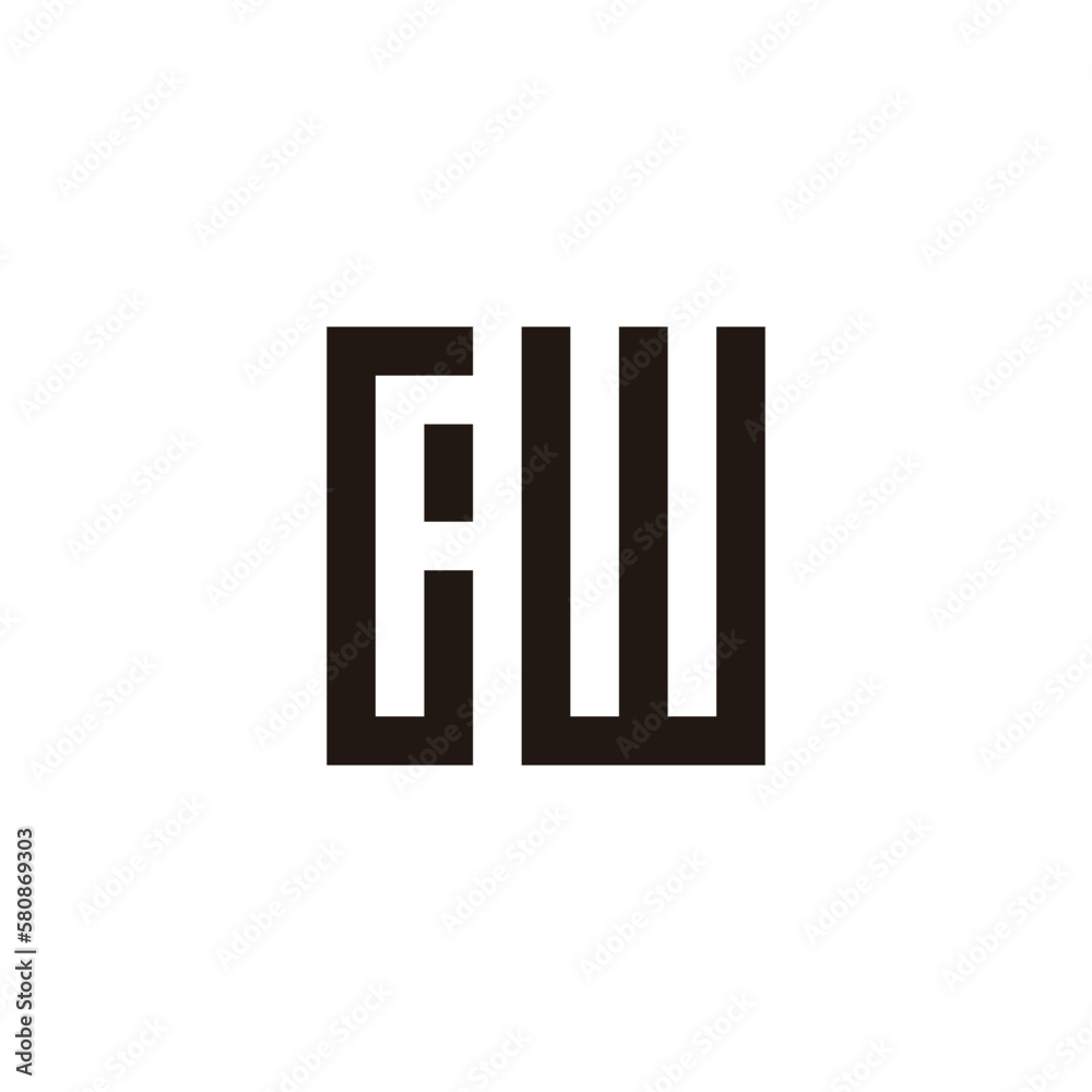 Letter G, F and W square rectangle geometric symbol simple logo vector ... Letter G, F and W square rectangle geometric symbol simple logo vector ...