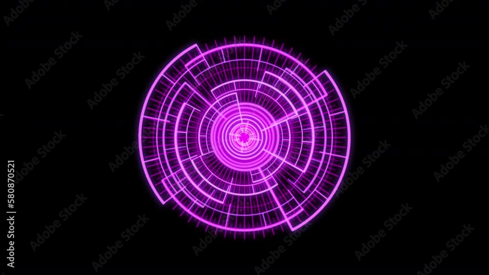 HUD Arc Audio Equalizer A Purple Small VJ Loop Animation 02 Stock Video ...
