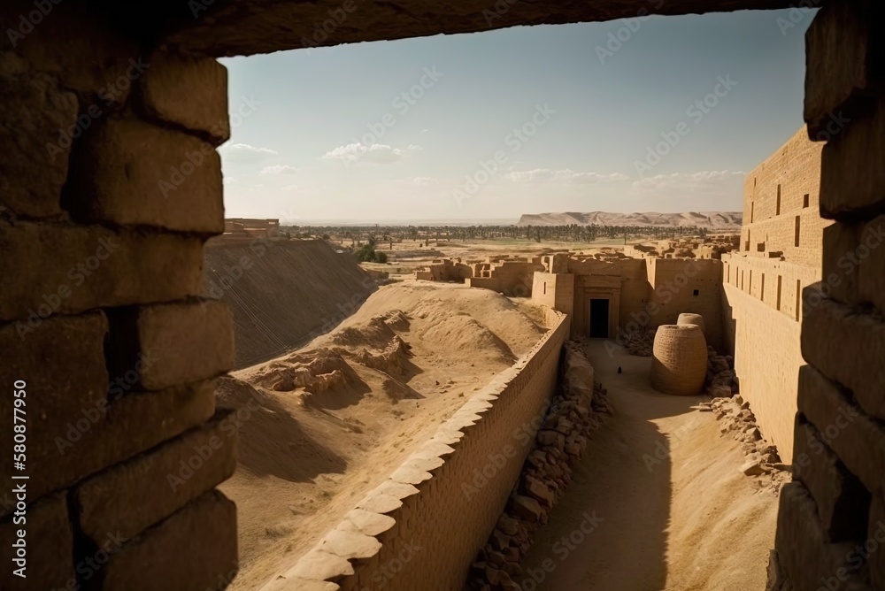 a wide picture of the landscape outside a Roman military outpost in ...
