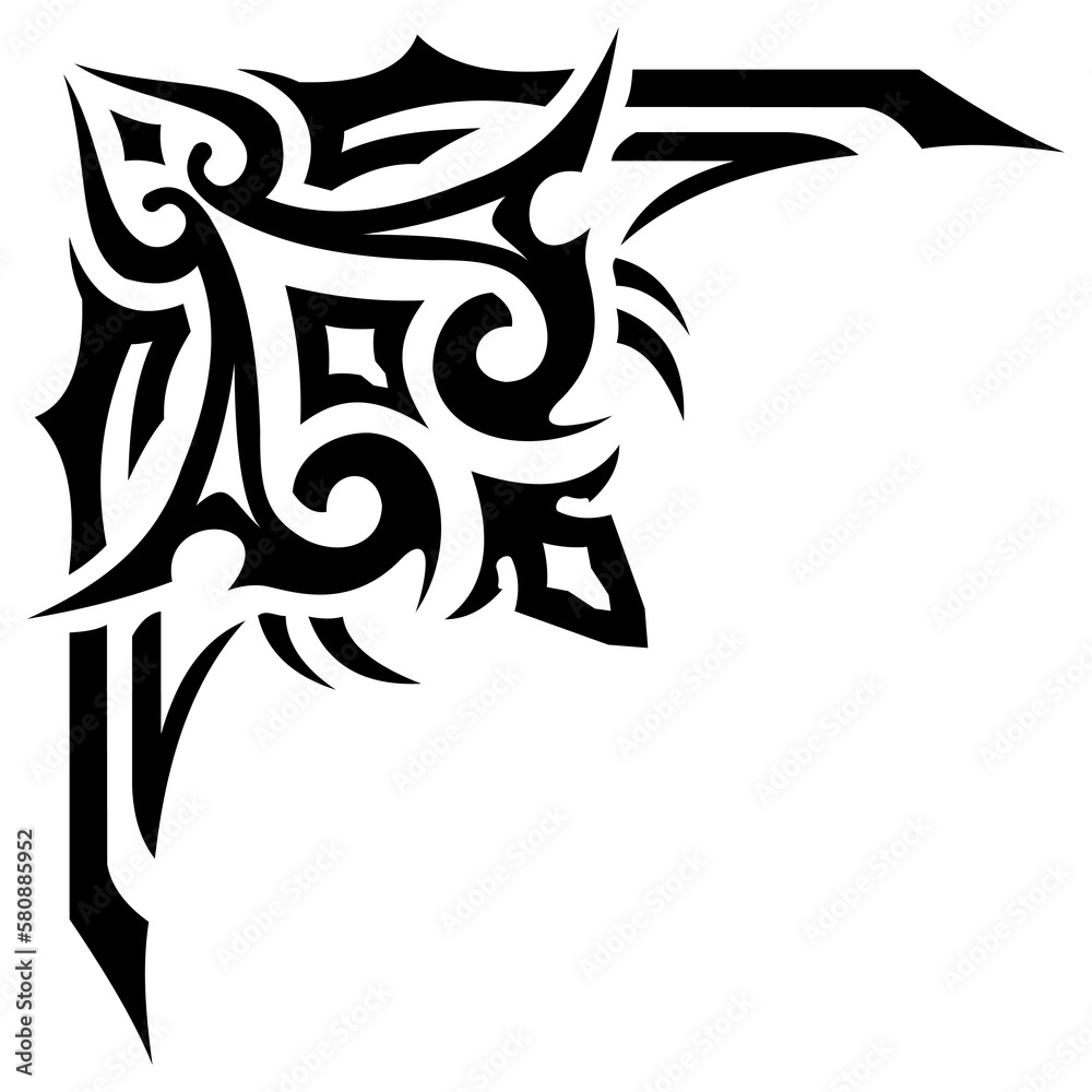 Art corner borders classic vintage style for frame of books or cover ...