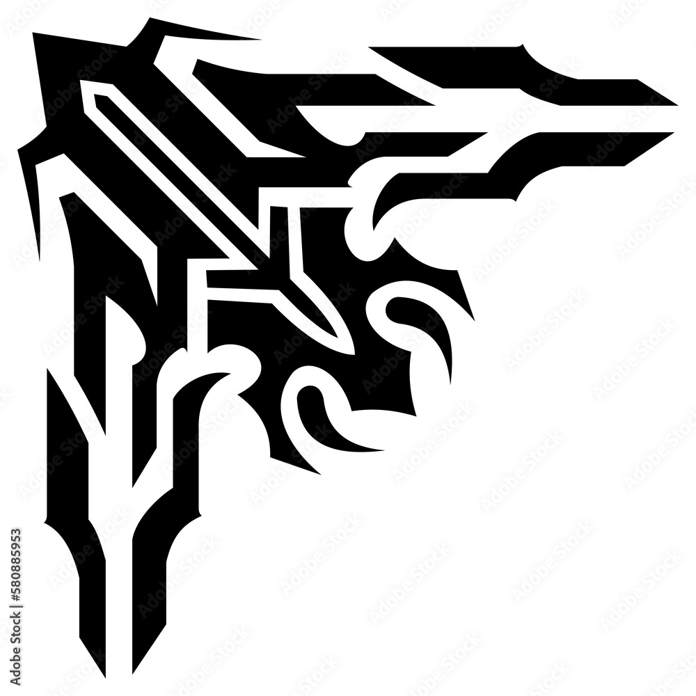 Art corner borders classic vintage style for frame of books or cover ...